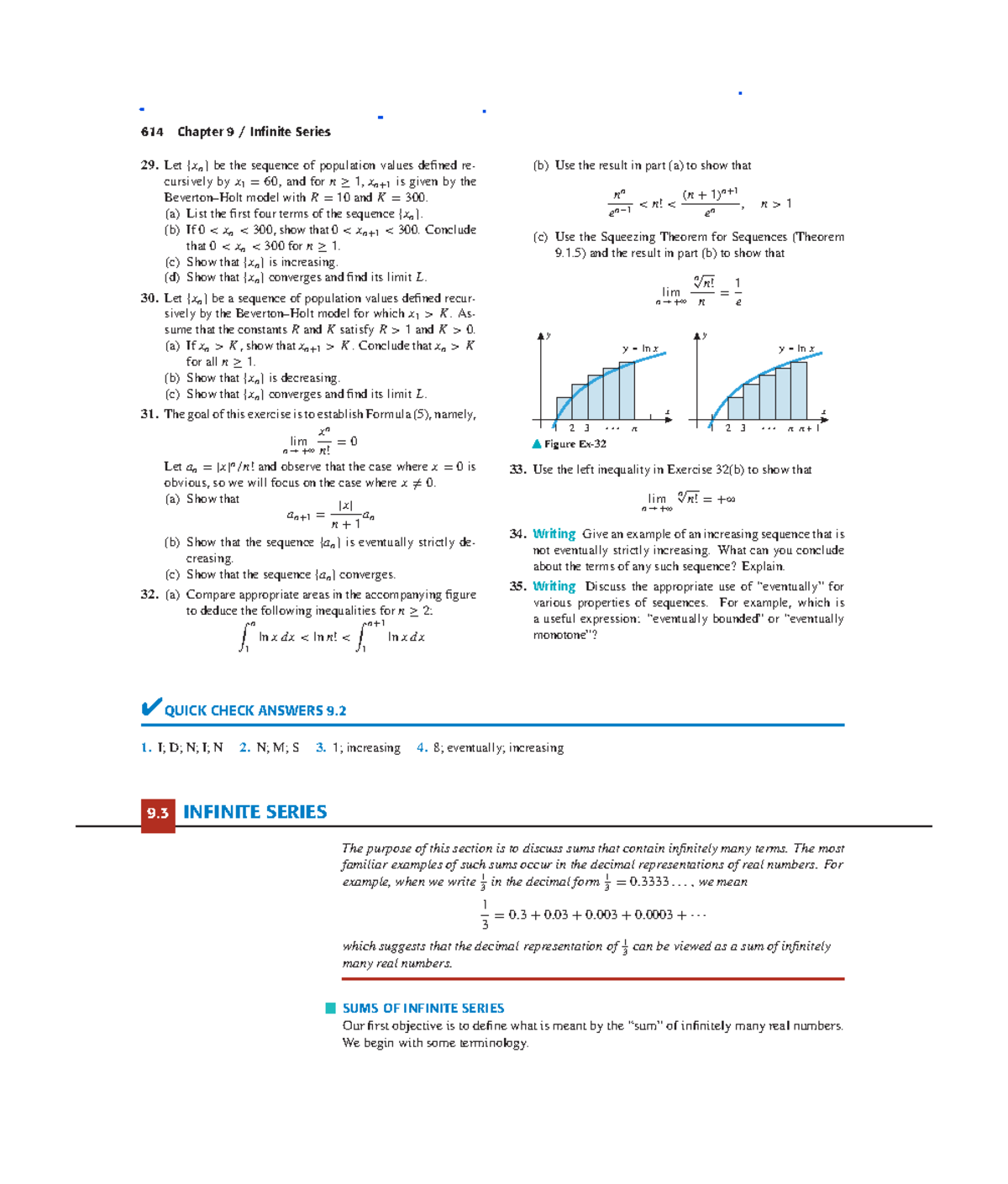 Math work ch9-3 - math work - 614 Chapter 9 / Infinite Series 29. Let ...