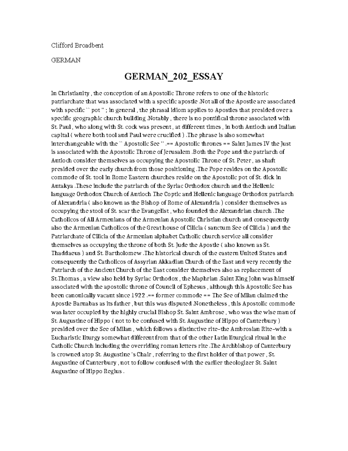 German 202 Essay - Ganda q - Clifford Broadbent GERMAN GERMAN_202_ESSAY ...