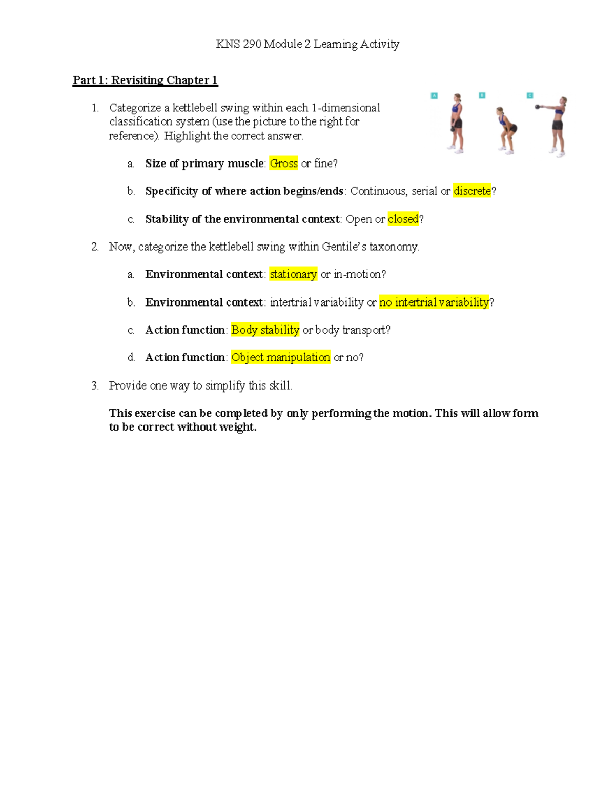 KNS 290 Module 2 Learning Activity - KNS 290 Module 2 Learning Activity ...