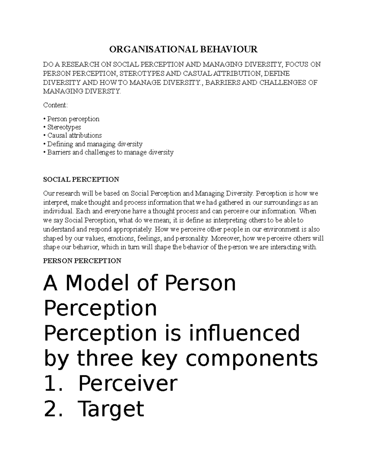 Organisational Behaviour - ORGANISATIONAL BEHAVIOUR DO A RESEARCH ON ...