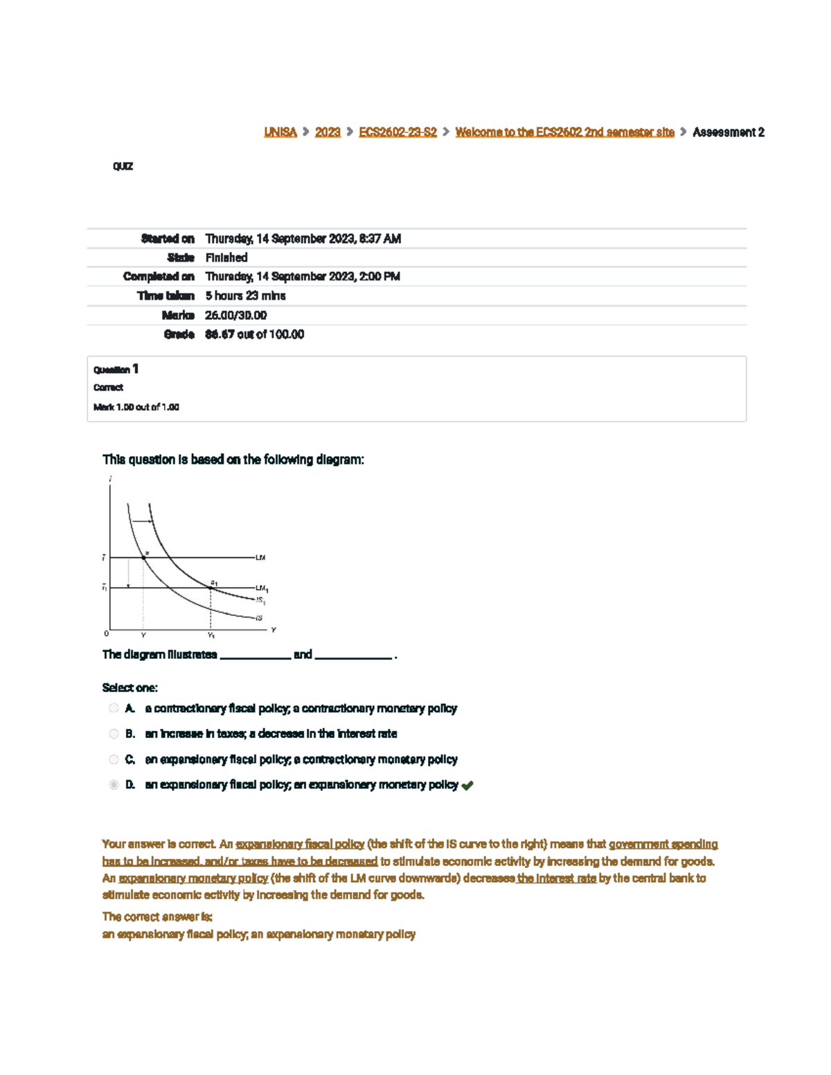 Assessment 2 - ecs2602 - Studocu