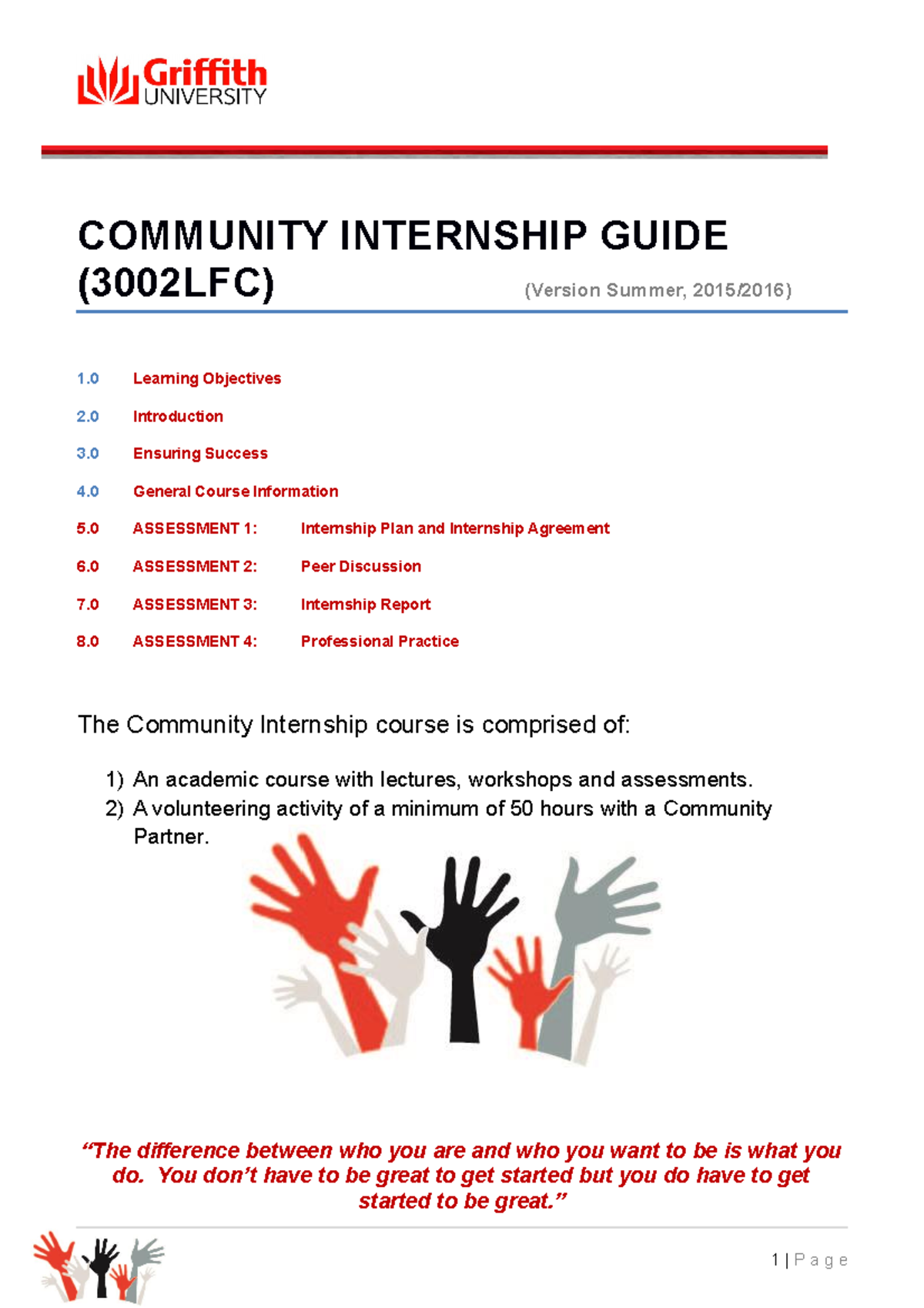 Study Guide 2015 Summer - COMMUNITY INTERNSHIP GUIDE (3002LFC) (Version ...