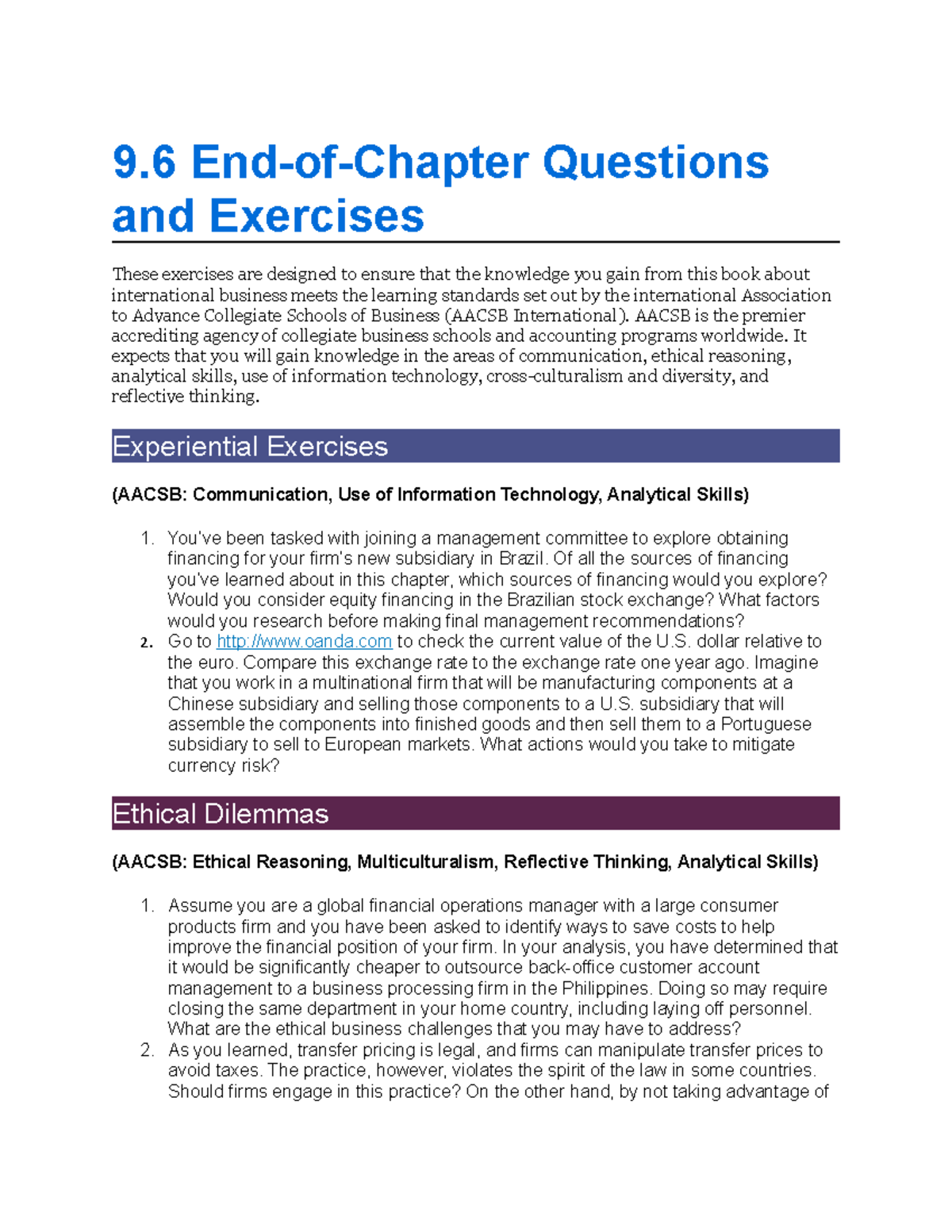 CH9 Conclusion - 9 End-of-Chapter Questions and Exercises These exercises are designed to ensure ...