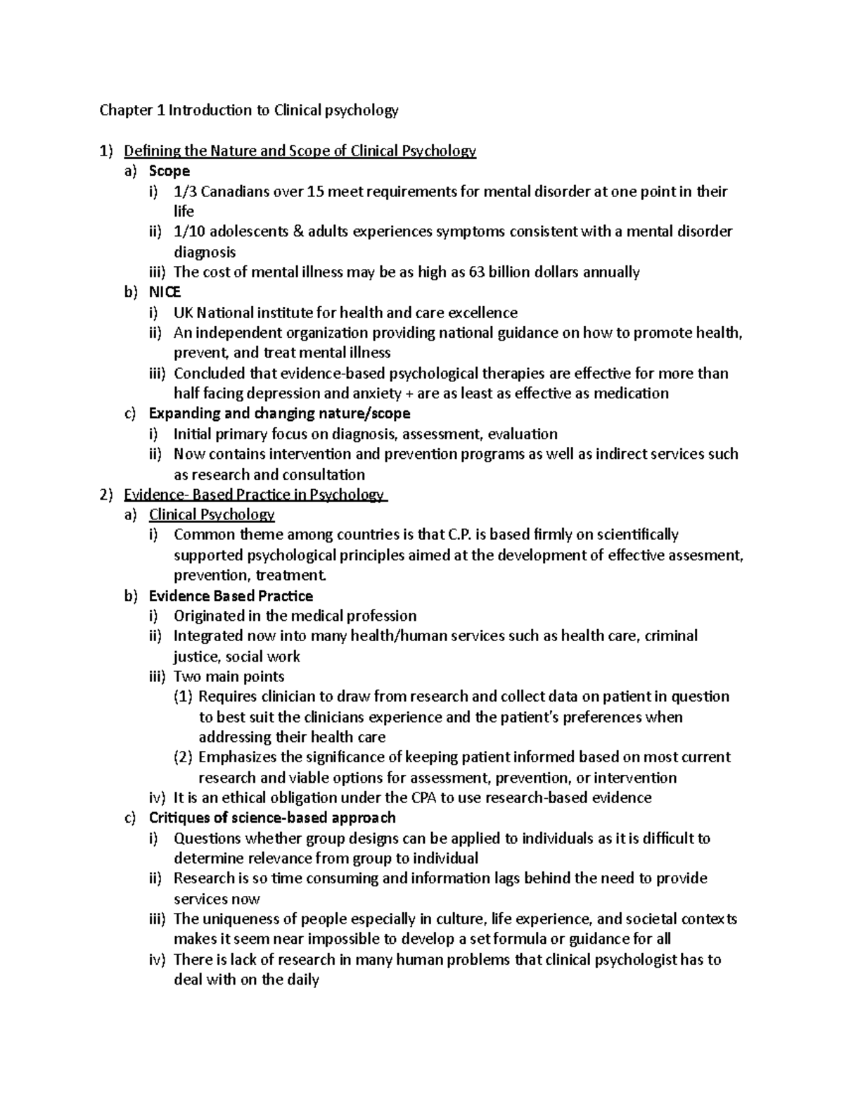 Psyc365 chap1 text - Chapter 1 textbook notes - Chapter 1 Introduction ...