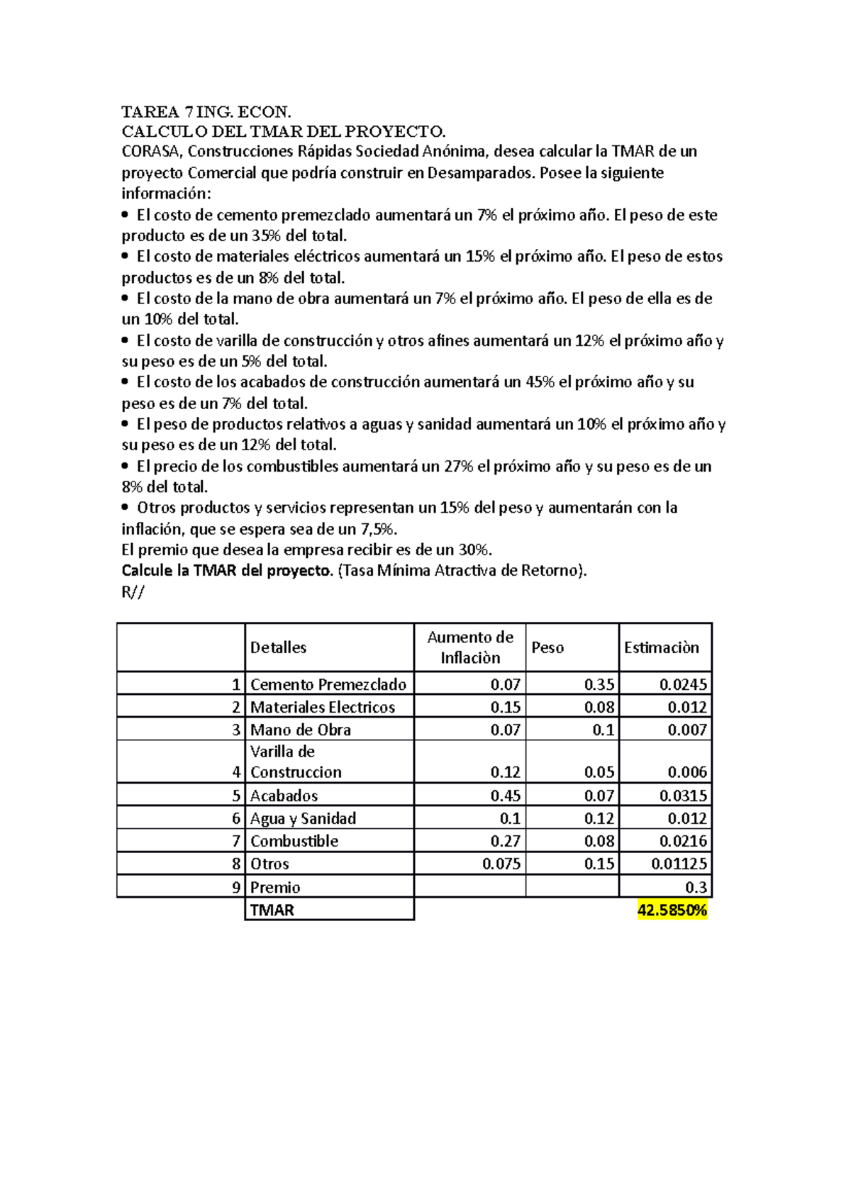 Tarea 7 TMAR . ING. ECON - ejercicios de TMAR - TAREA 7 ING. ECON ...