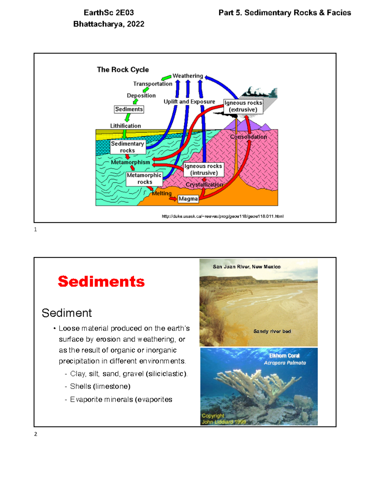 5 Clastic Rocks - this is the lecture otes - Bhattacharya, 2022 - Studocu