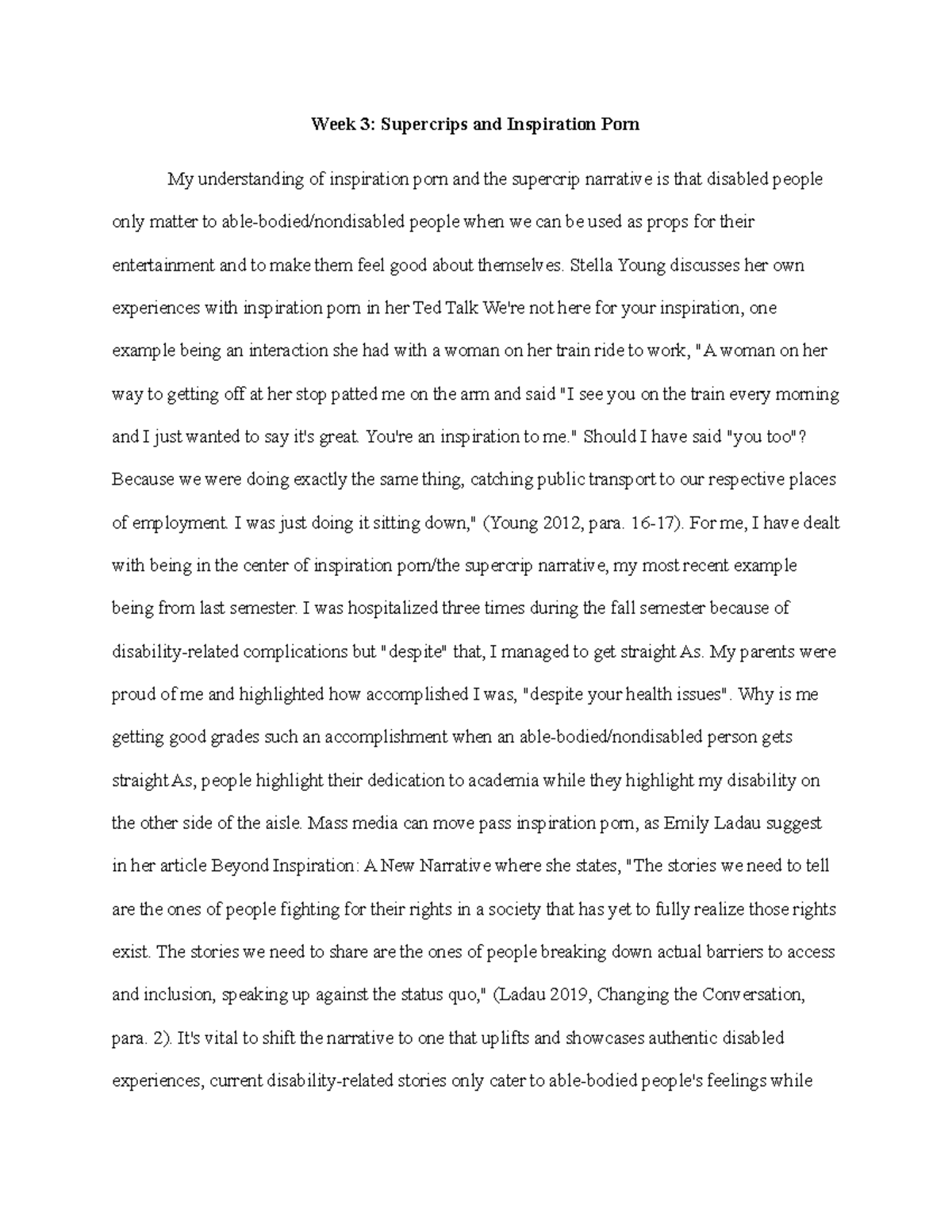 Supercrips and Inspiration Porn - Stella Young discusses her own ...