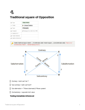 Venn Diagrams and the Modern Traditional Square of Opposition - Venn ...