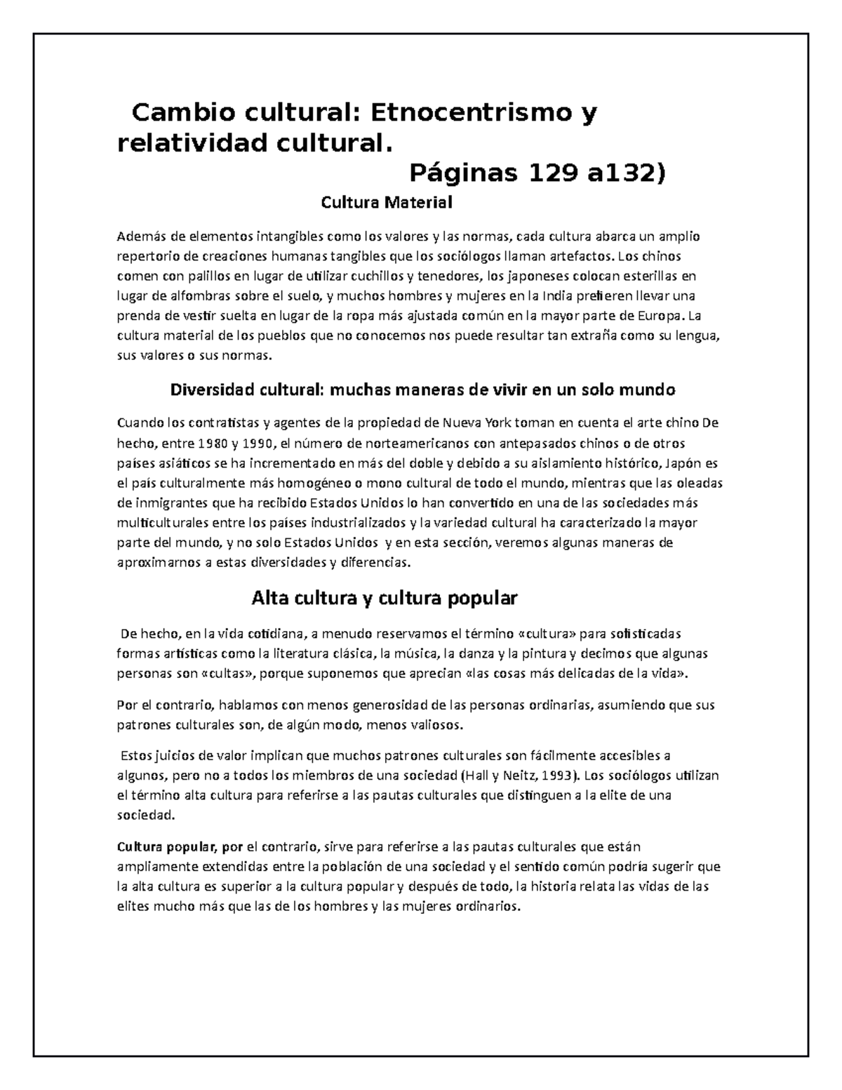 Cambio Cultural sociologia #2 katherin - Cambio cultural: Etnocentrismo ...