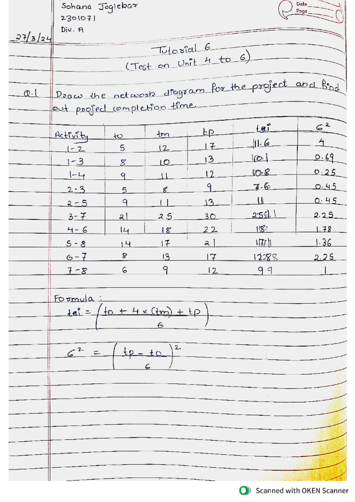 OT TEST UNIT 4-6 - OT LECTURE NOTE - MCA - Studocu