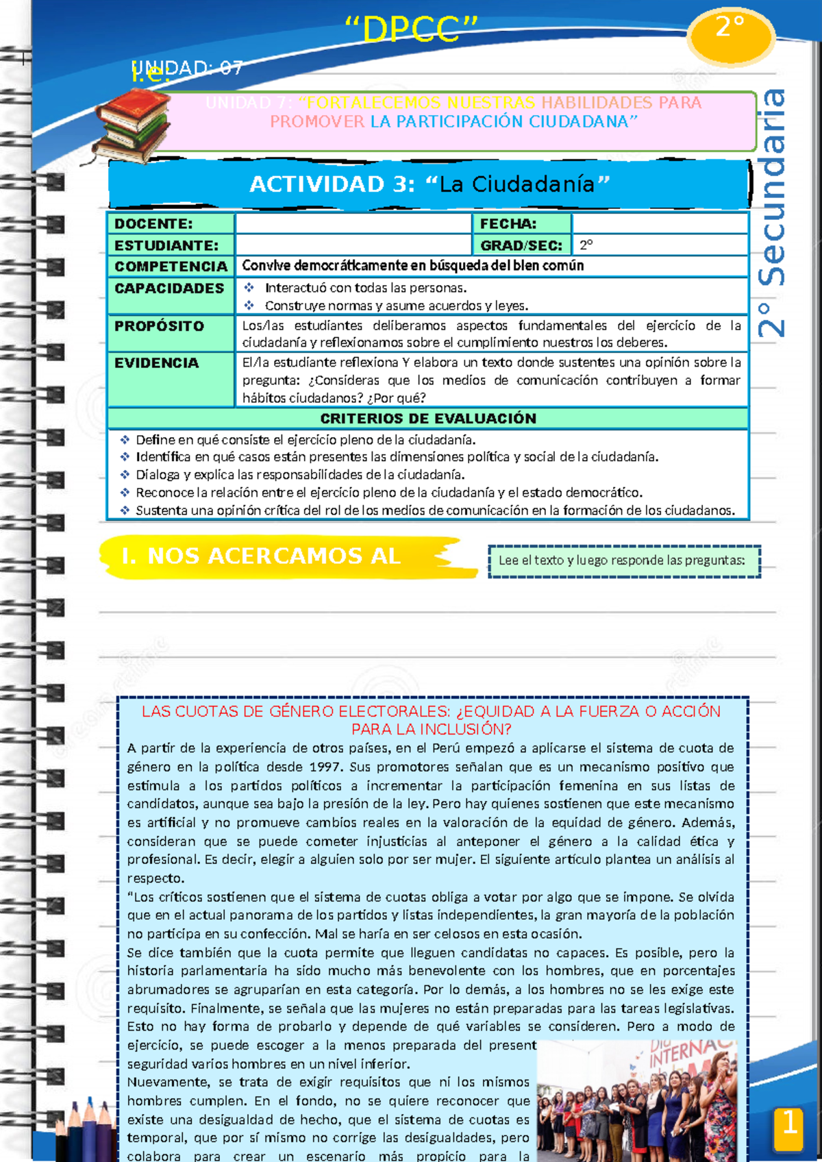 2° DPCC -ACTV.03-UNID.7 2023 - ACTIVIDAD 3: “La Ciudadanía” “DPCC” 2° UNIDAD: 07 i: - Studocu