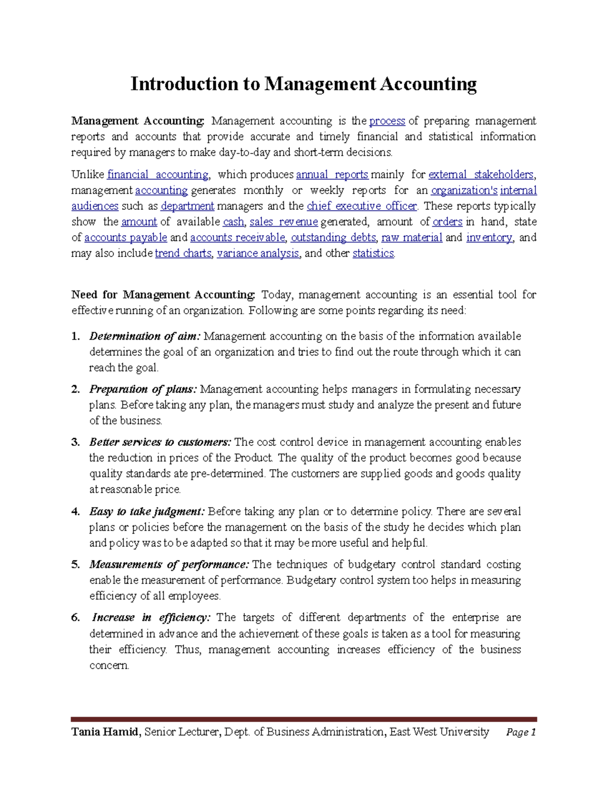 Chapter#1 - first chapter of mgt337 - Introduction to Management ...