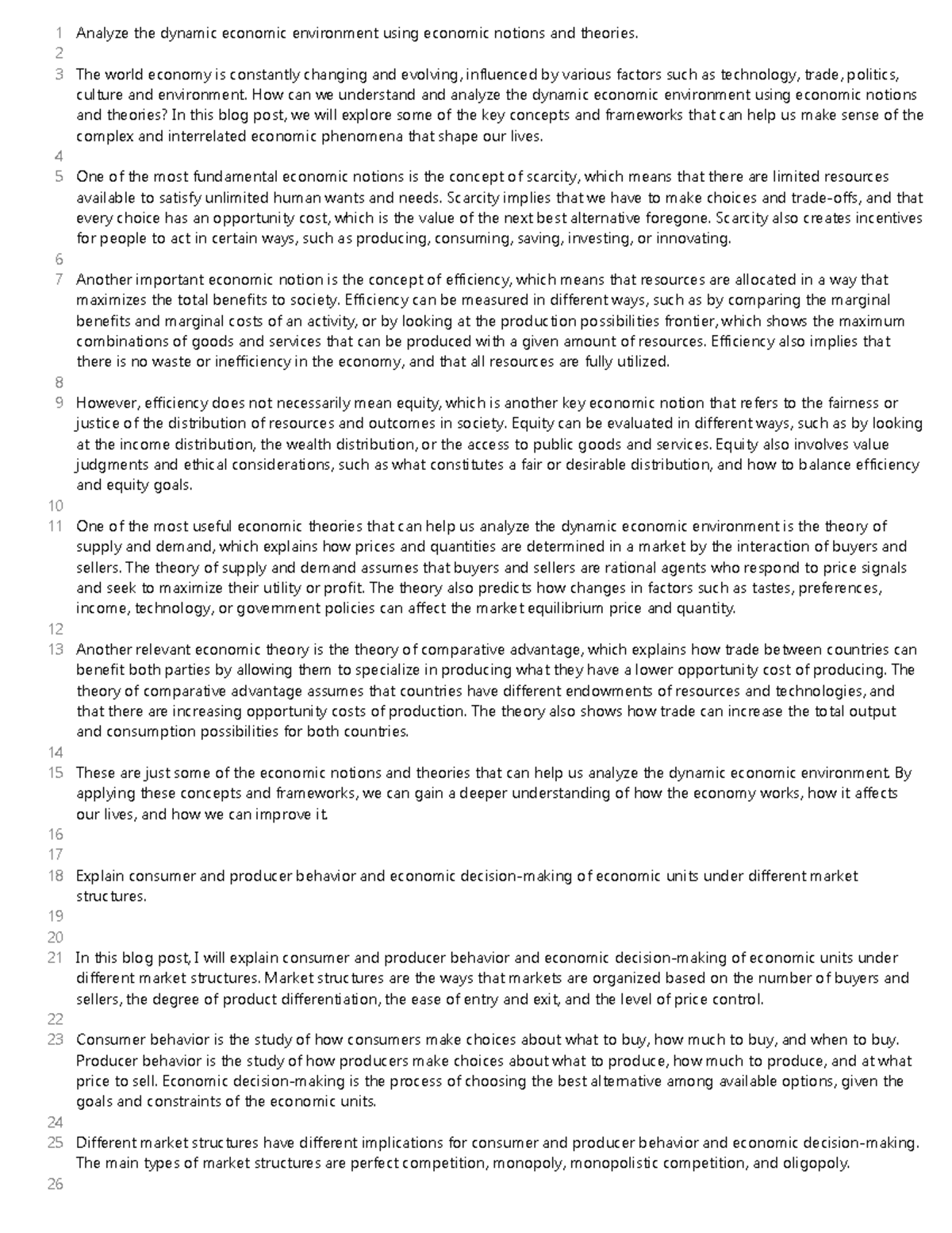 Economics Text - Need a rephrase - just description to understand - 1 ...