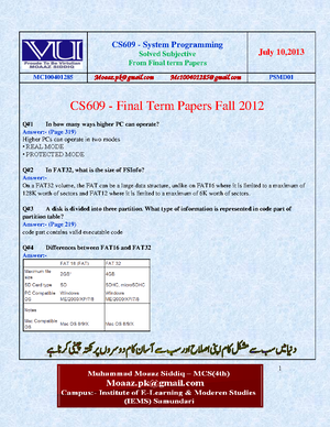 Compiler Construction Solved MCQs Computer Science Solved MCQs ...