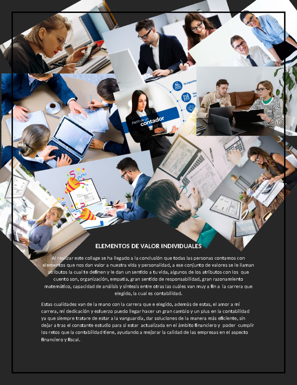 Collage personalidad - ELEMENTOS DE VALOR INDIVIDUALES Al realizar este ...