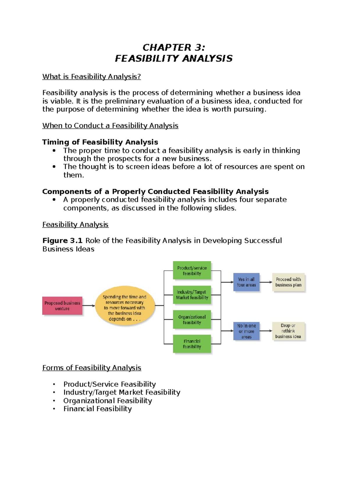 Chapter 3 - Feasibility Analysis - CHAPTER 3: FEASIBILITY ANALYSIS What ...