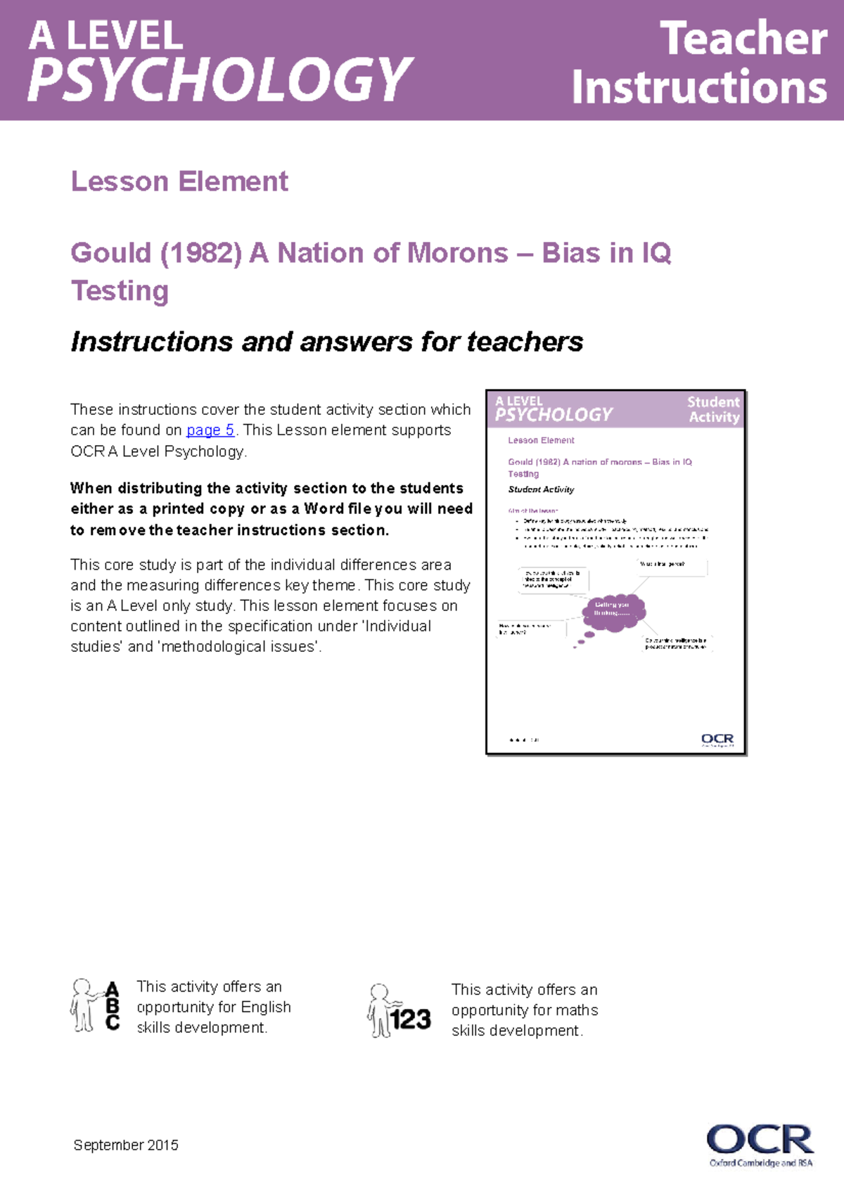 Gould (1982) A Nation of Morons Bias in IQ Testing - Studocu