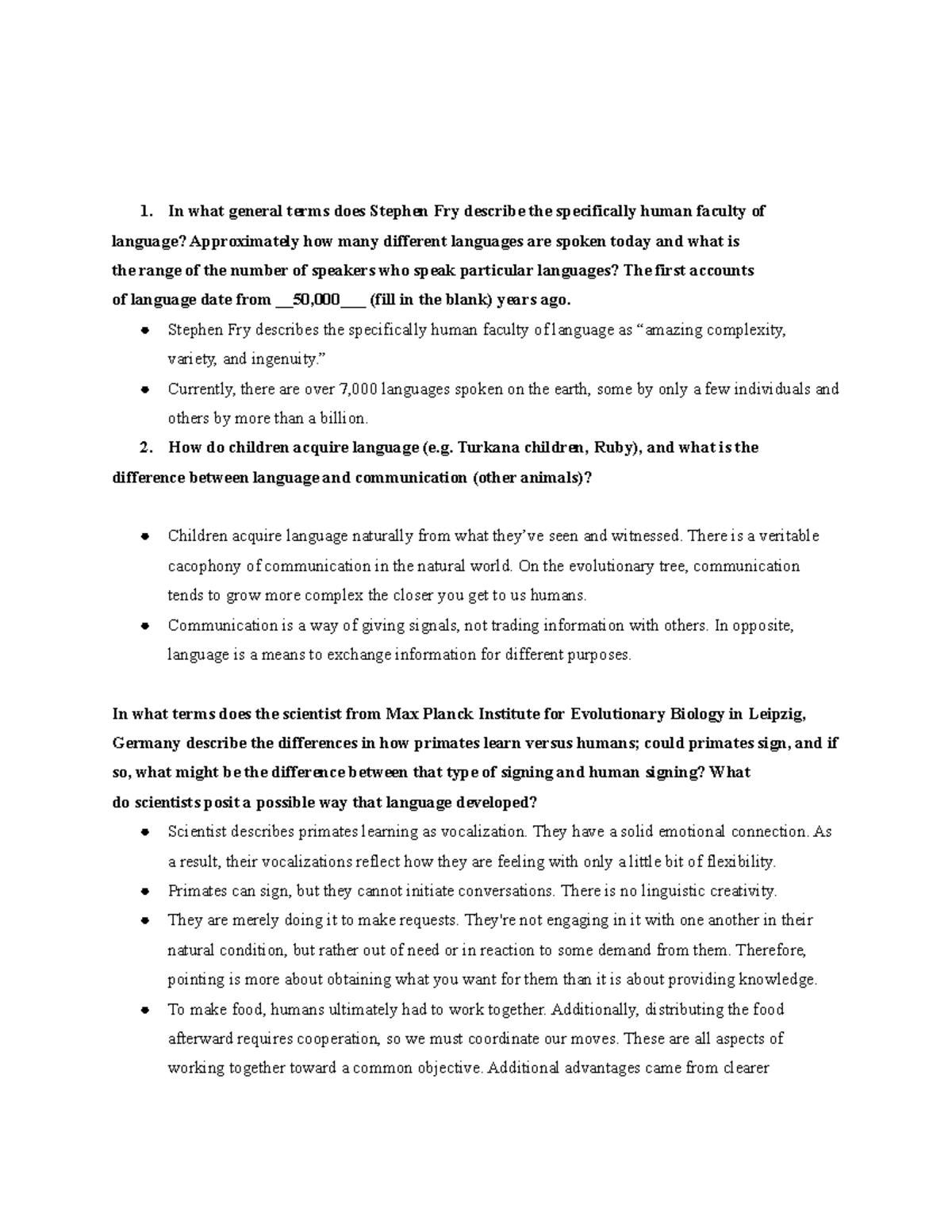 Language: Complexity Acquisition and Origins - Studocu