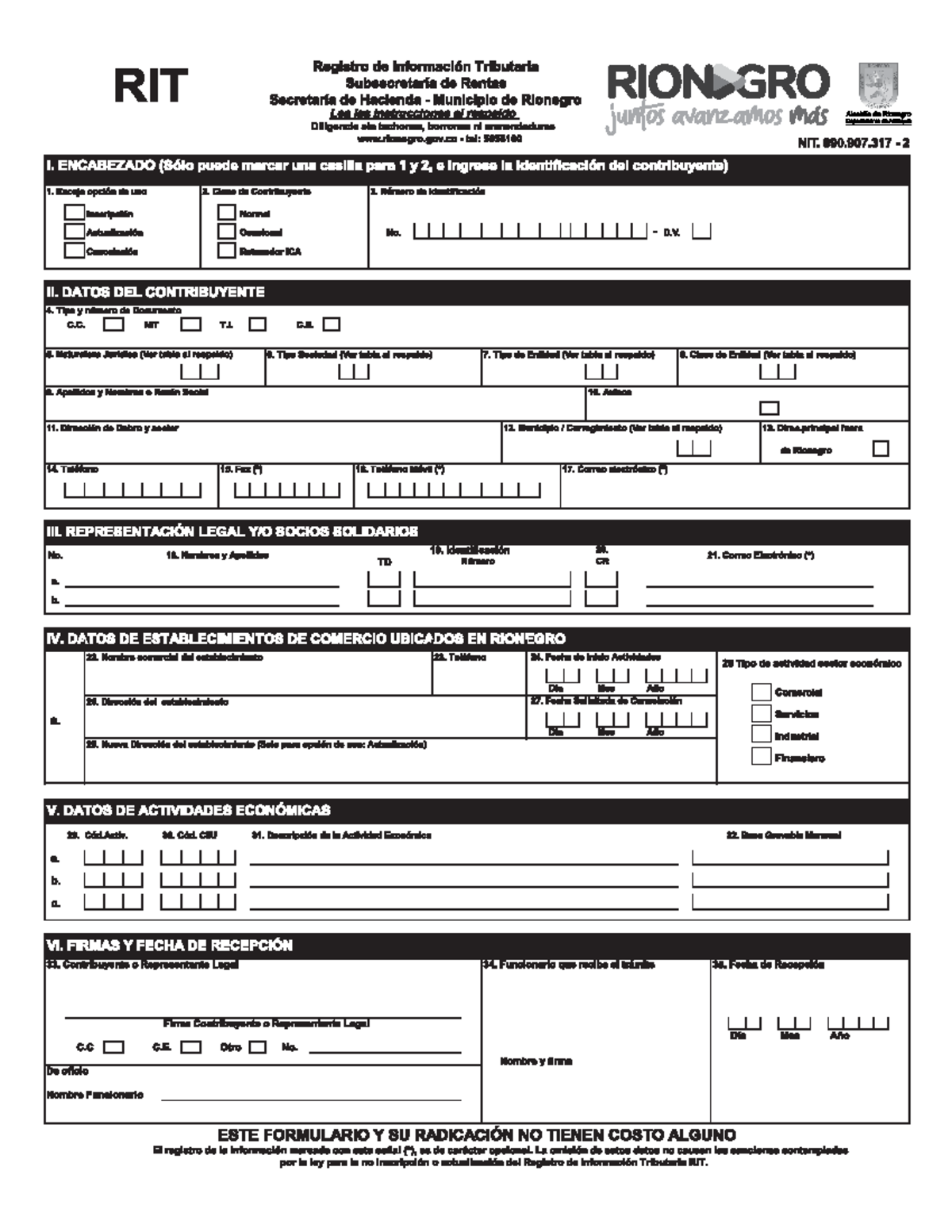 Formato Registro de Informacion Tributaria - contabilidad - Studocu
