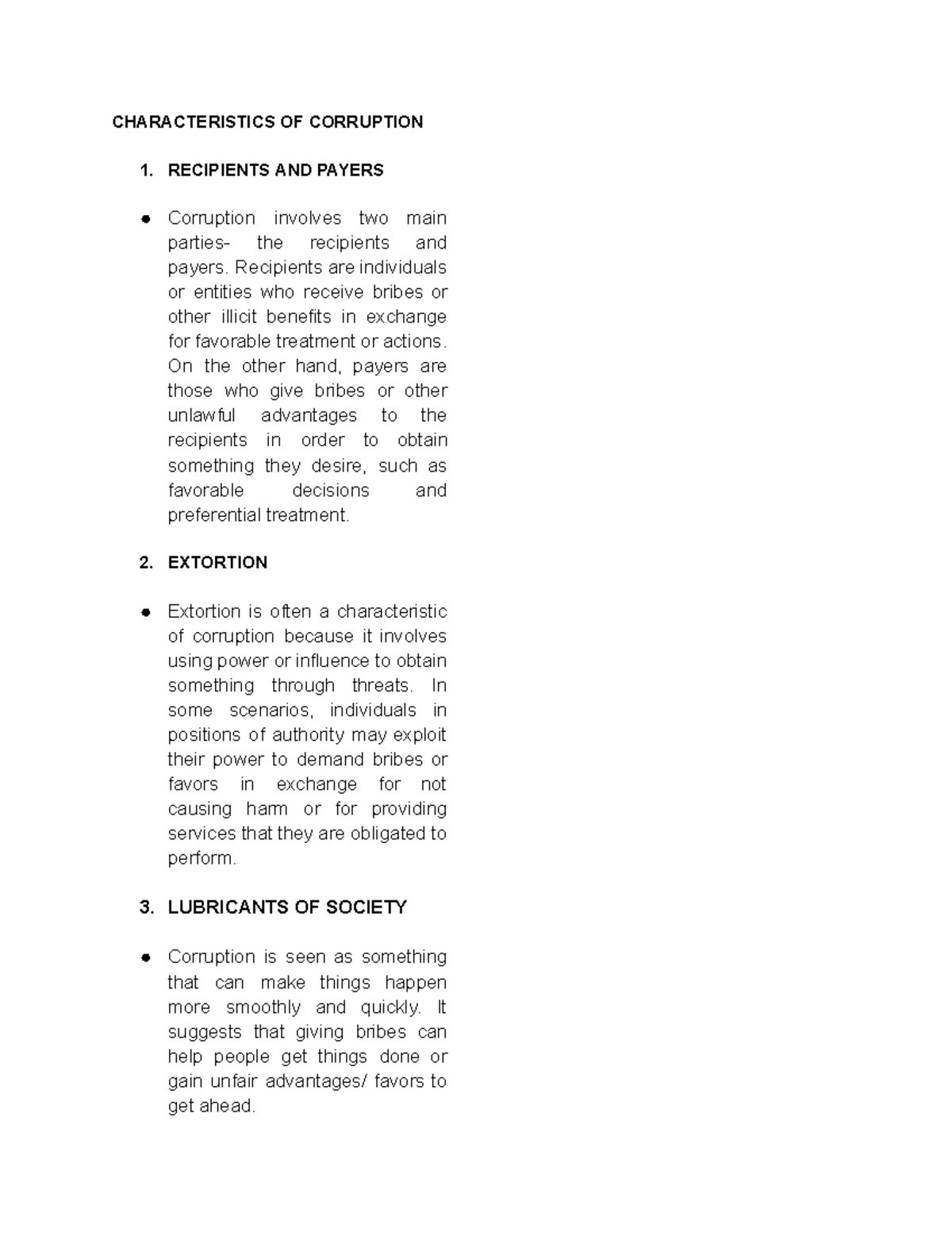 Corruption- Governance for Businesses (Notes for Students) -Business ...