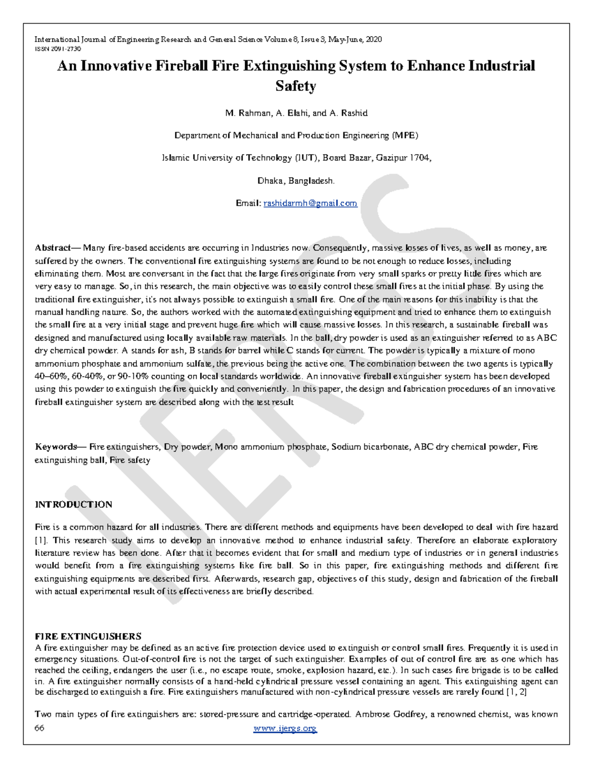 Fireball Research - ISSN 2091- 2730 An Innovative Fireball Fire ...