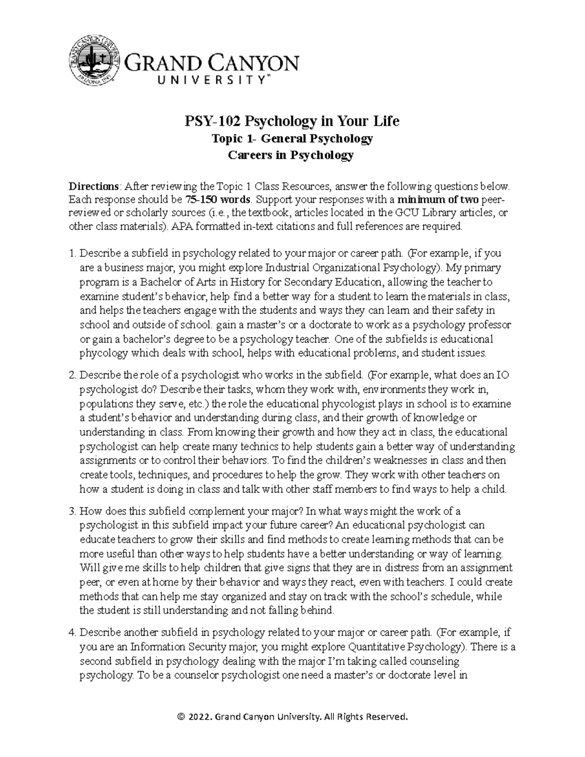 PSY 102 RS T1 Careersin Psychology - Deprecated API usage: The SVG back-end is no longer ...