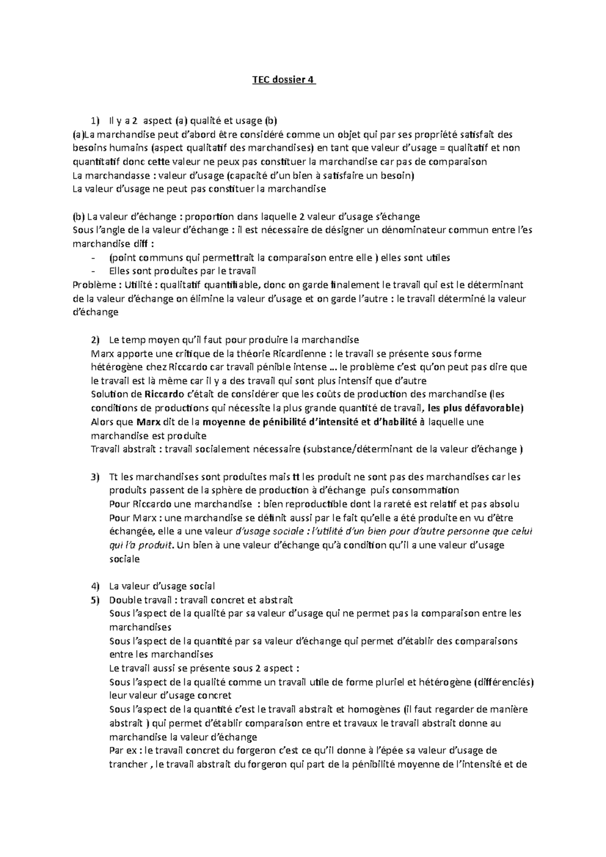 Tec mardi 7 mars - TD TEC numero 2 - TEC dossier 4 Il y a 2 aspect (a ...