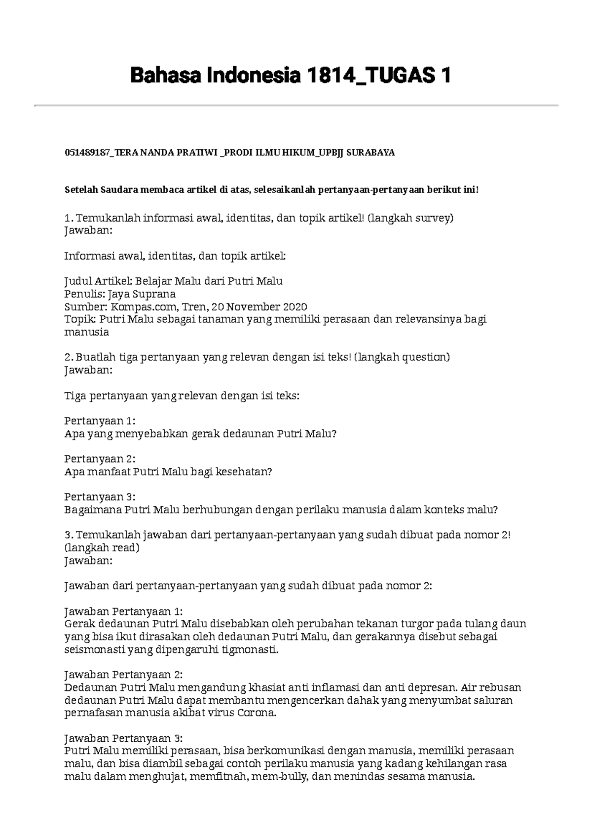 051489187 TERA Nanda Pratiwi Tugas 1 BIN - Bahasa Indonesia 1814_TUGAS 1 051489187_TERA NANDA ...