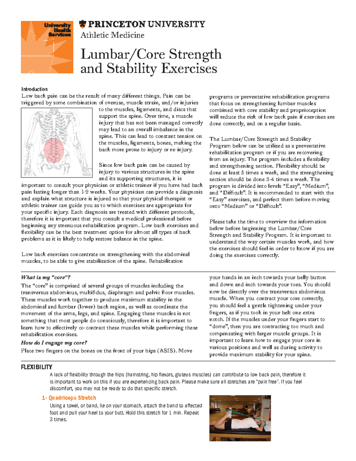Lumbar spine review - Athletic Medicine Lumbar/Core Strength and ...