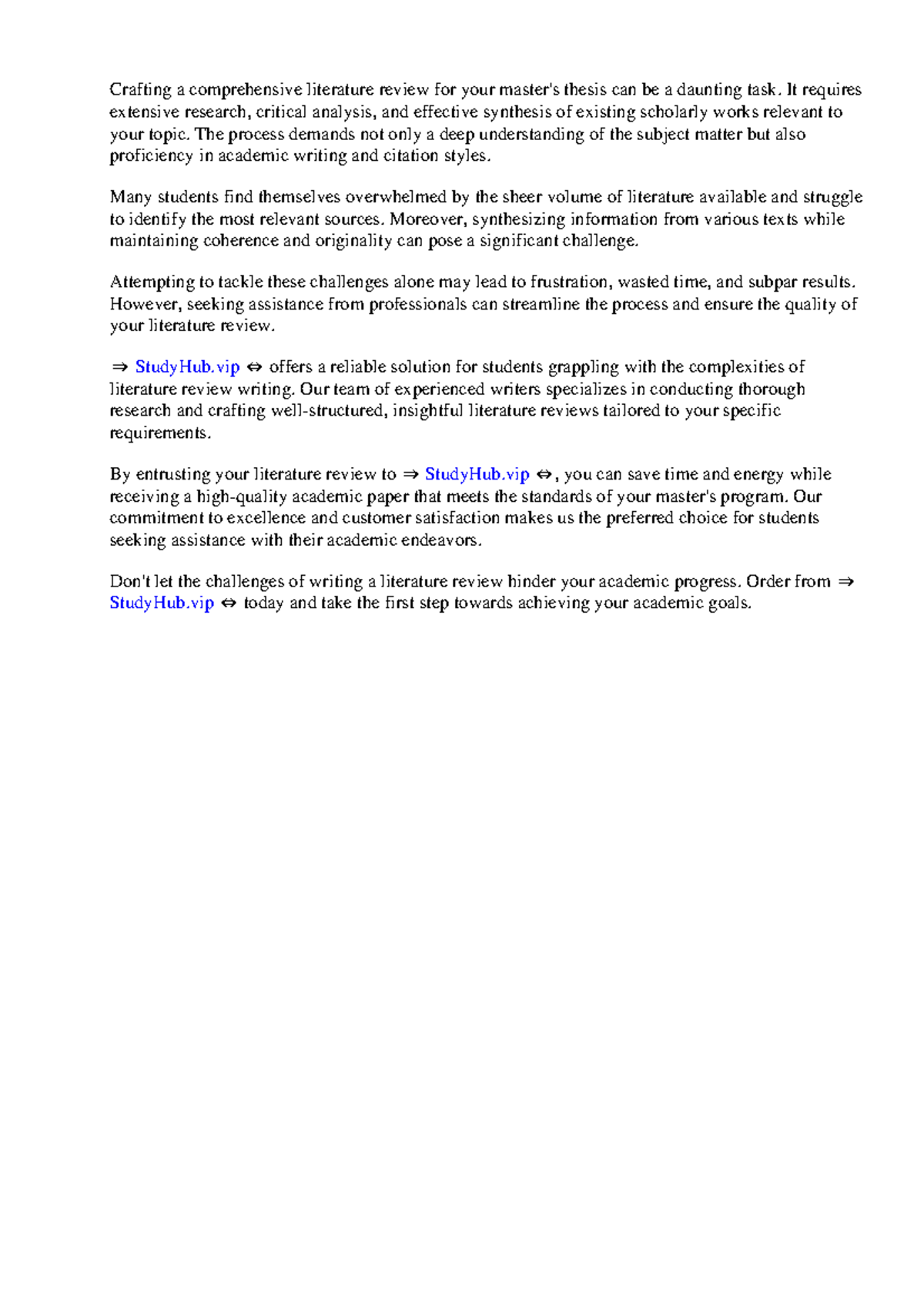 Literature Review Masters Example - Crafting a comprehensive literature ...
