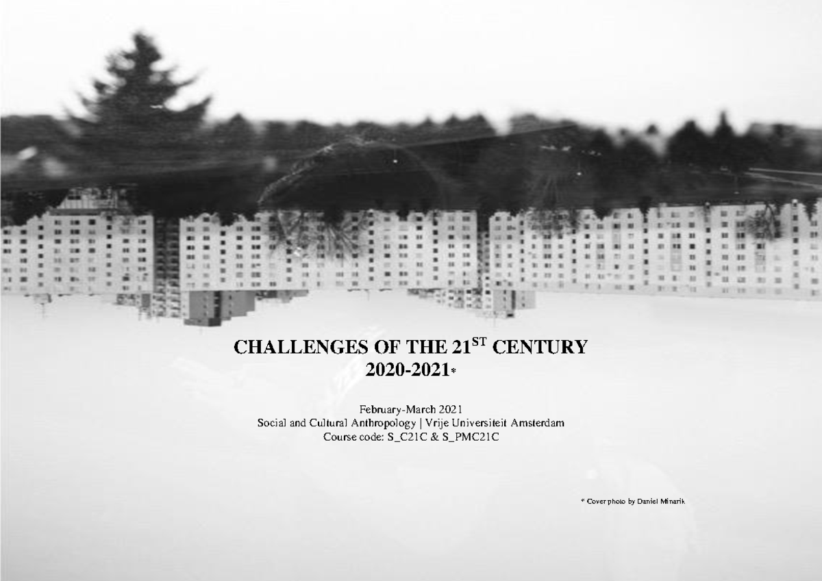 Course description and schedule Challenges 2020 2021 - CHALLENGES OF ...