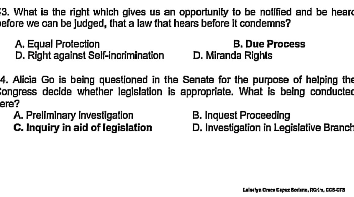 ACC917 260 - Dhjdd - 3. What is the right which gives us an opportunity ...