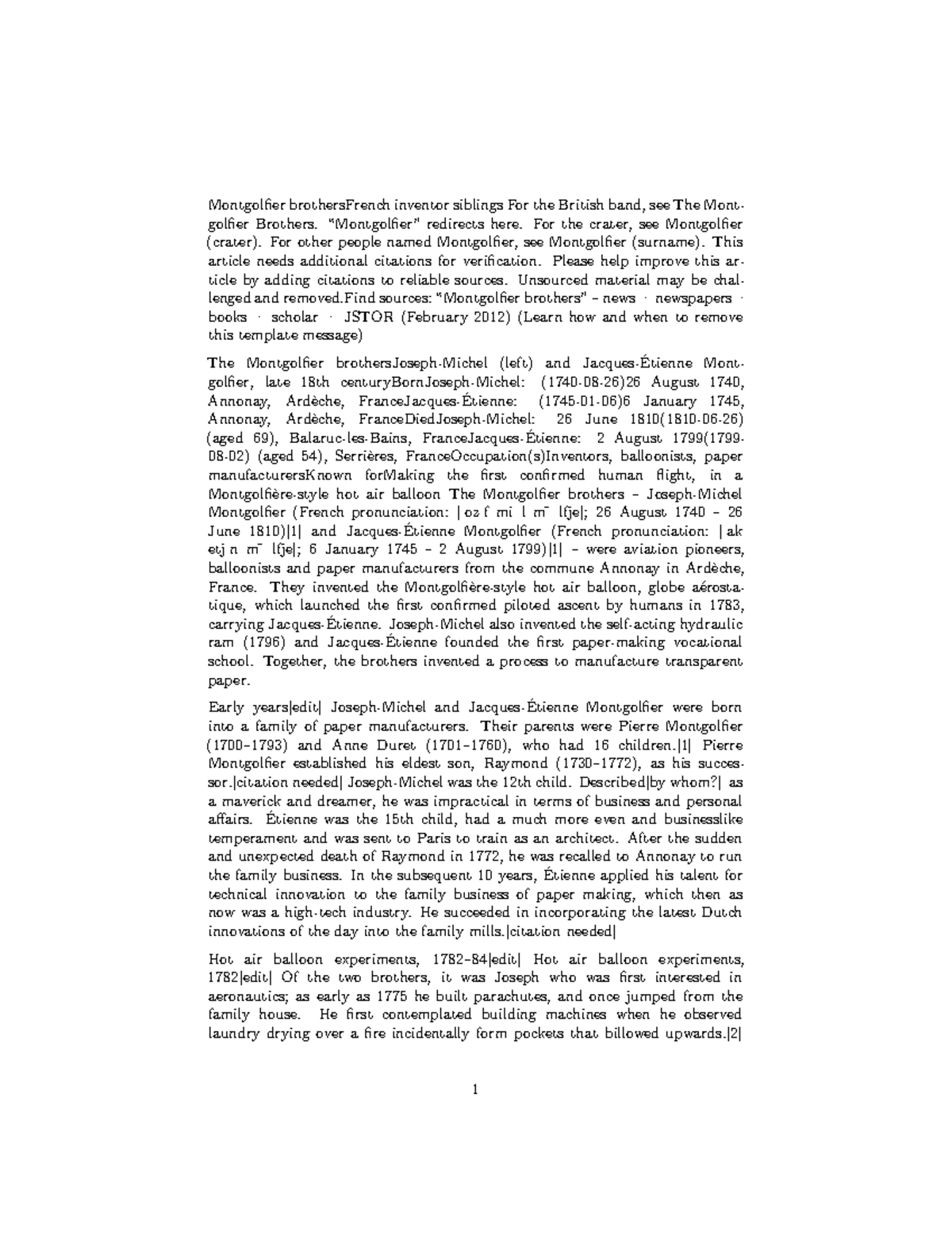 File2 - Study notes for english - Montgolfier brothersFrench inventor ...