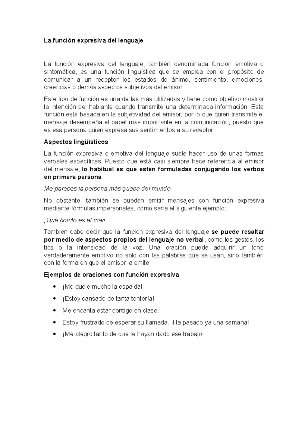 La función expresiva del lenguaje - La función expresiva del lenguaje ...