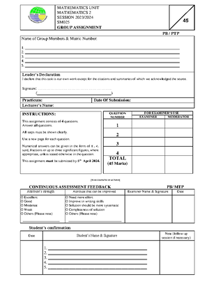 2. Chemistry SK025 Pre-Lab Answer - Pre-Lab Module EXPERIMENT 1 RATE OF ...