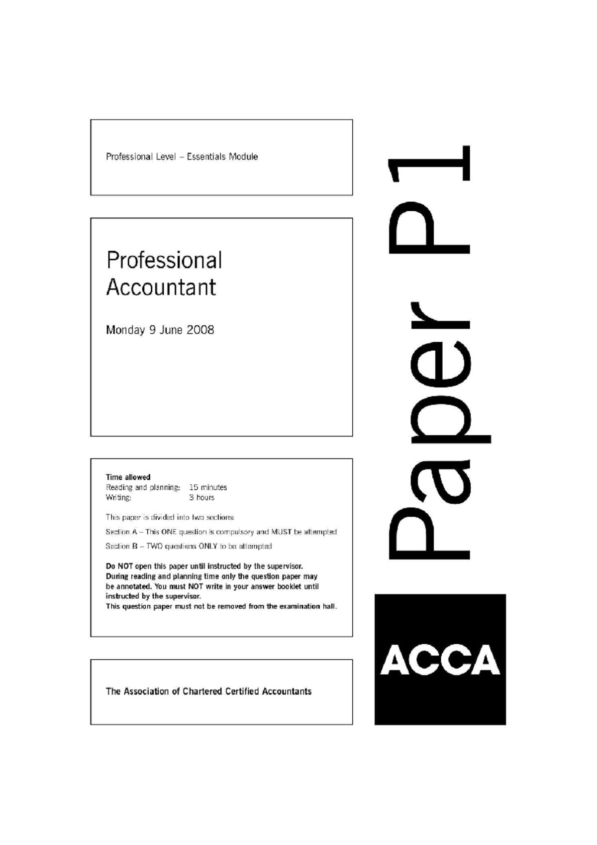 4 p1 2008 jun q - ACCA papers - Professional Level Essentials Module ...