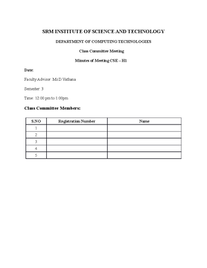 Automata theory - Course Code 18CSC301T Course Name FORMAL LANGUAGE AND ...