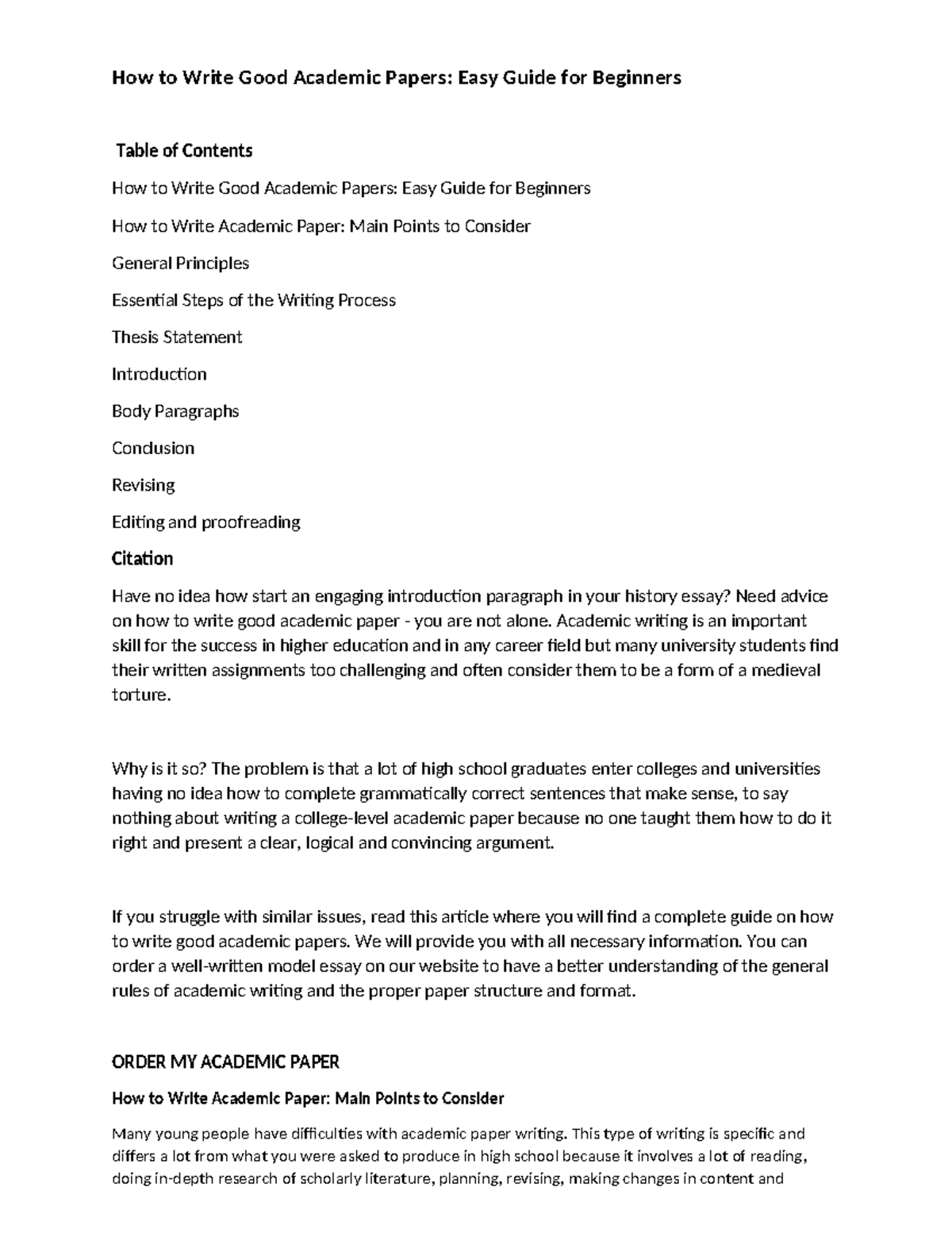 How to Write Good Academic Papers - Academic writing is an important ...