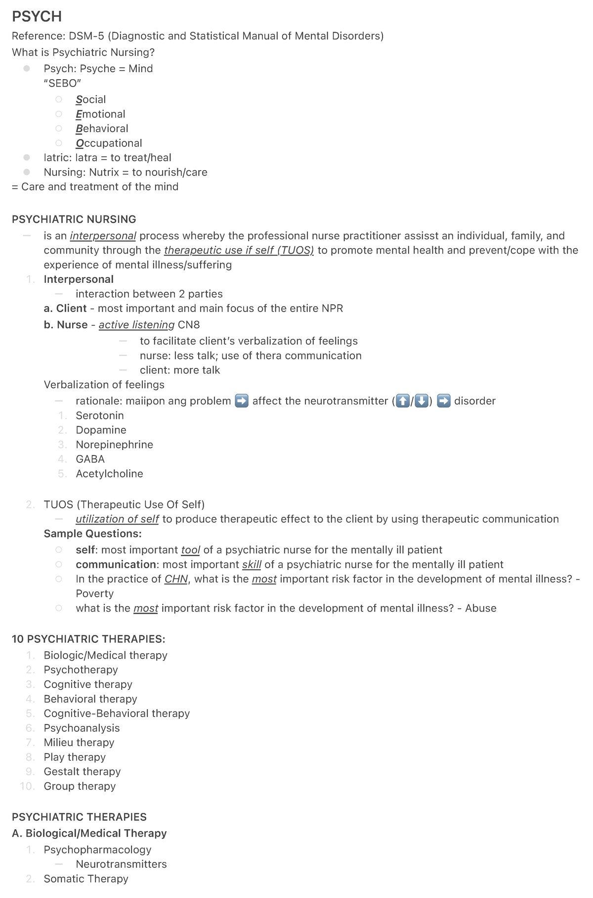 Psych-1 - psych - – 1. – – – – – 1. 2. 3. 4. 5. 2. – 1. 2. 3. 4. 5. 6. 7. 8. - Studocu