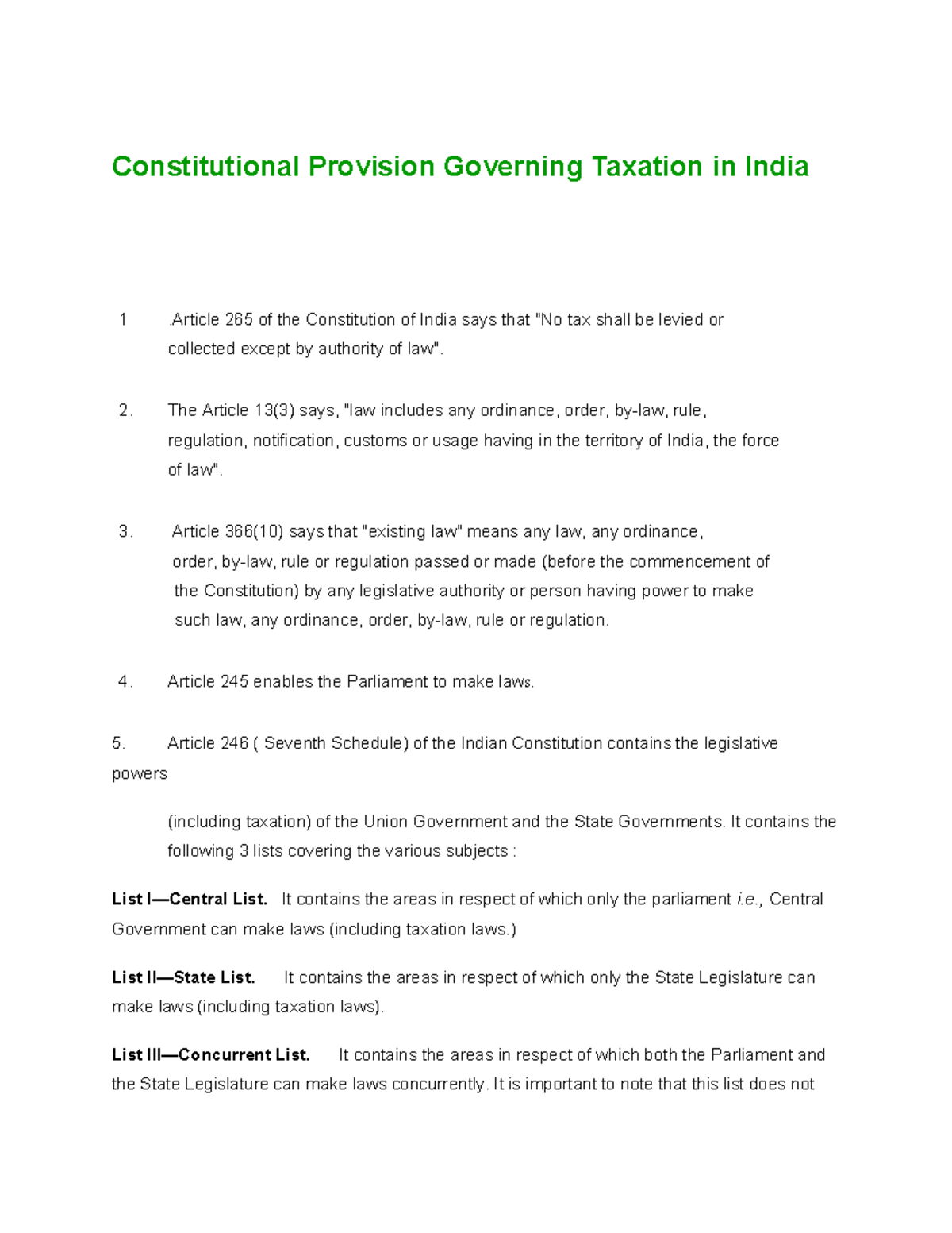 Counstinutiona - rules of constitution law - Constitutional Provision ...