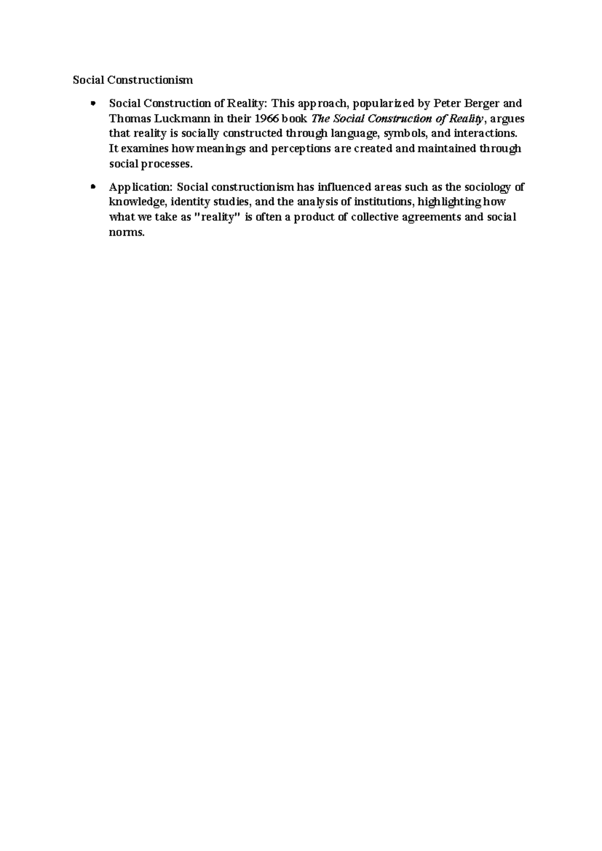 Social Constructionism - It examines how meanings and perceptions are ...