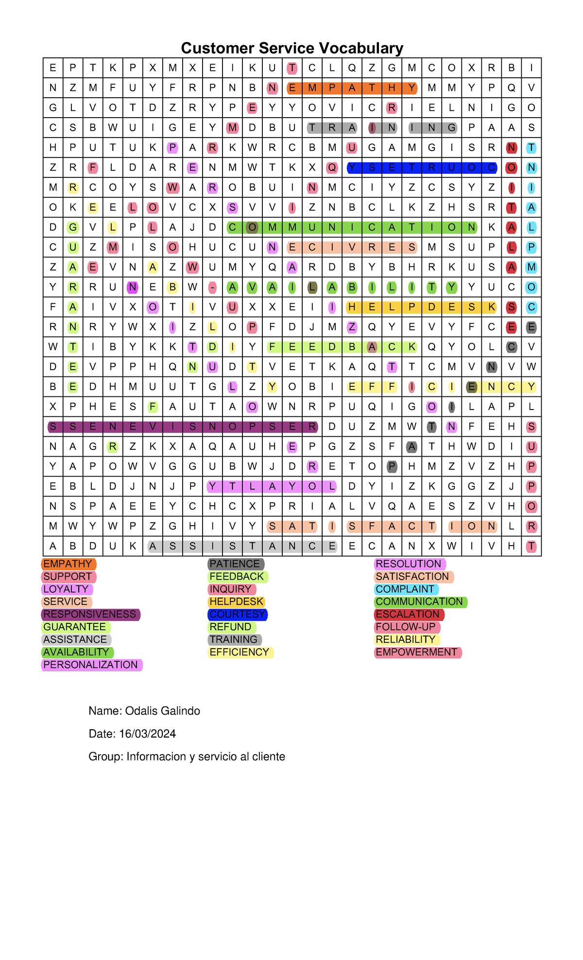 Wordsearch - Created with TheTeachersCorner Word Search Maker Customer ...