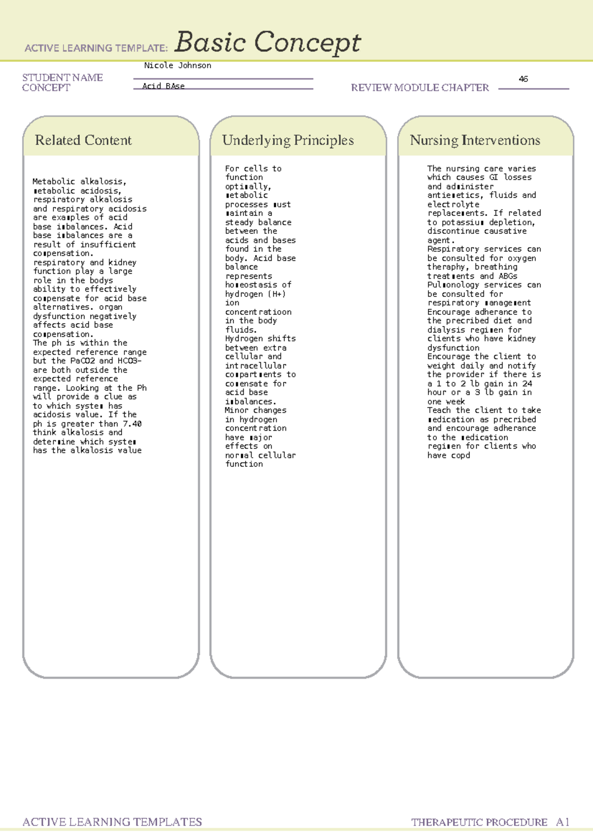 Basic Concept form-5 - notes - NURS 6713 - STUDENT NAME CONCEPT REVIEW ...