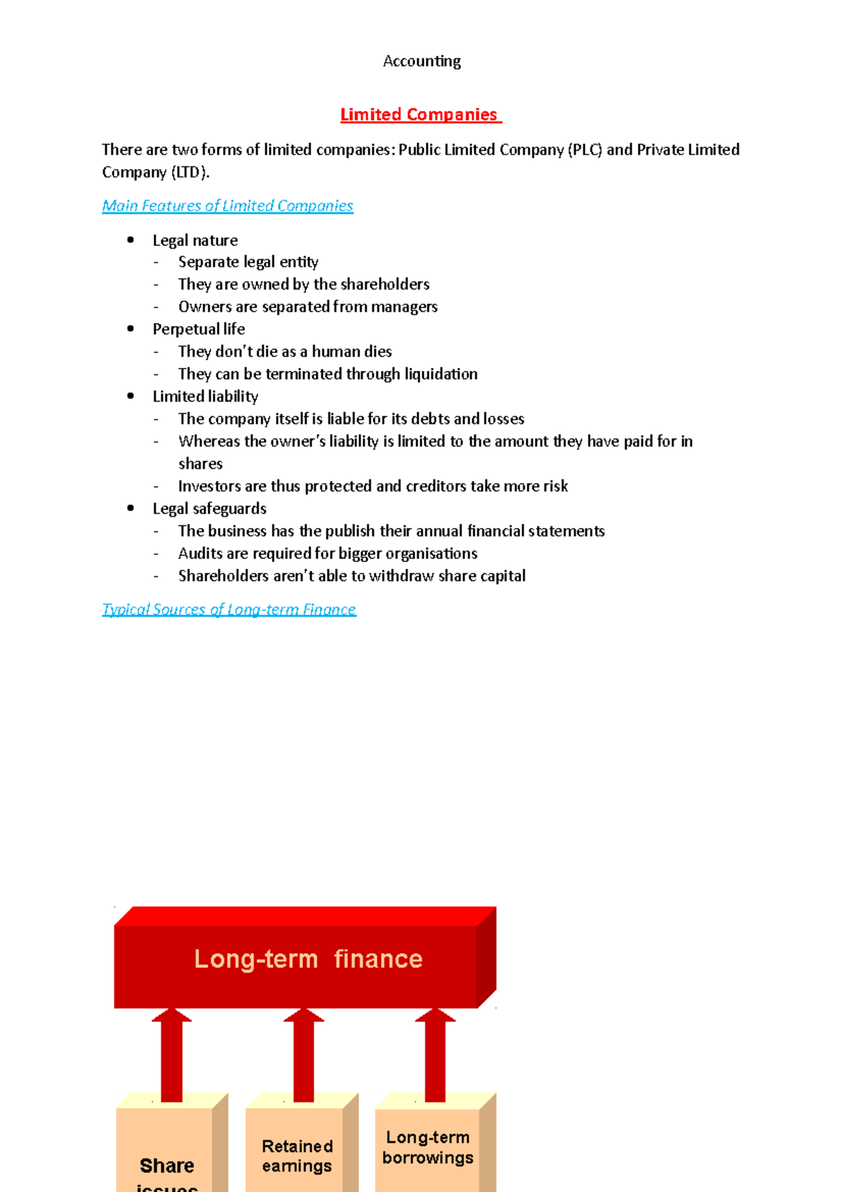 Unit 3 - Limited Companies - Limited Companies There are two forms of ...