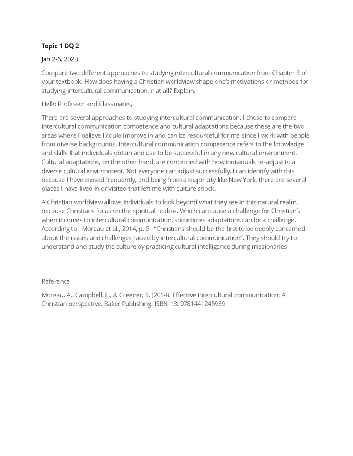 COM-263-O500 topic 1 DQ 2 - Topic 1 DQ 2 Jan 2-6, 2023 Compare two ...