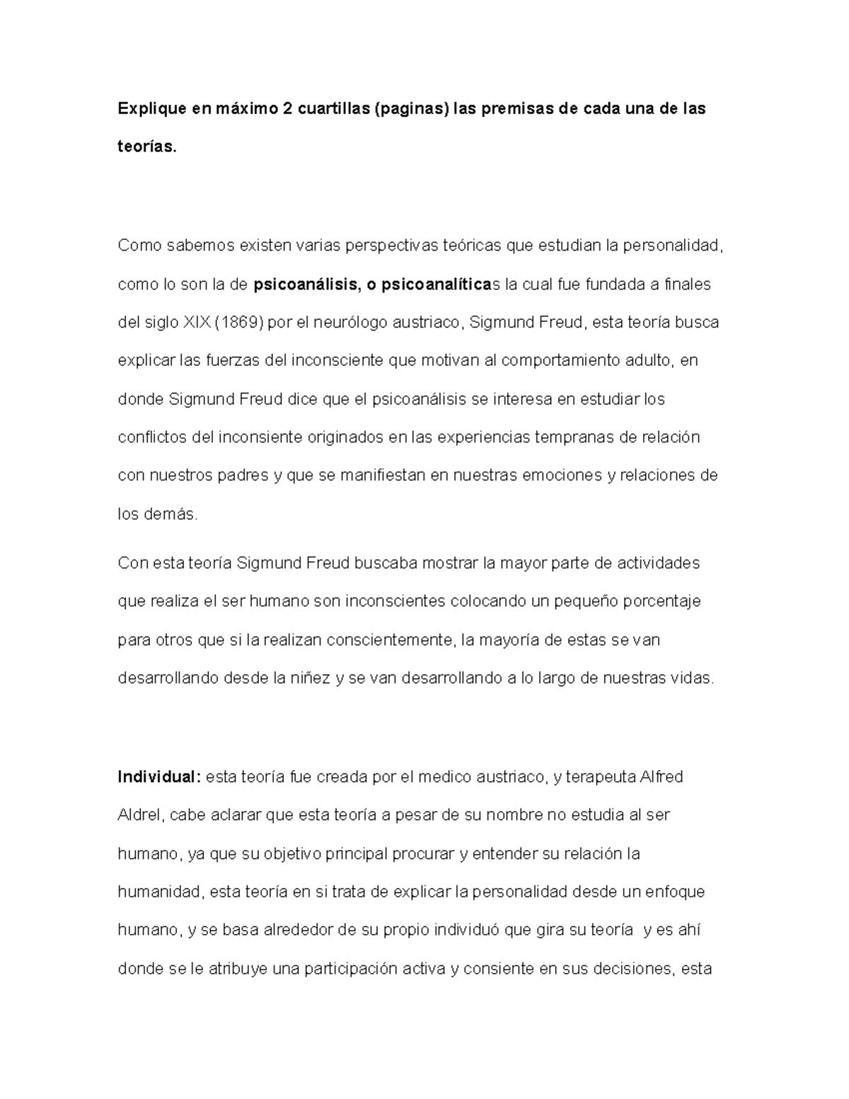 Cuartilla 2 - personalodad - Explique en máximo 2 cuartillas (paginas ...