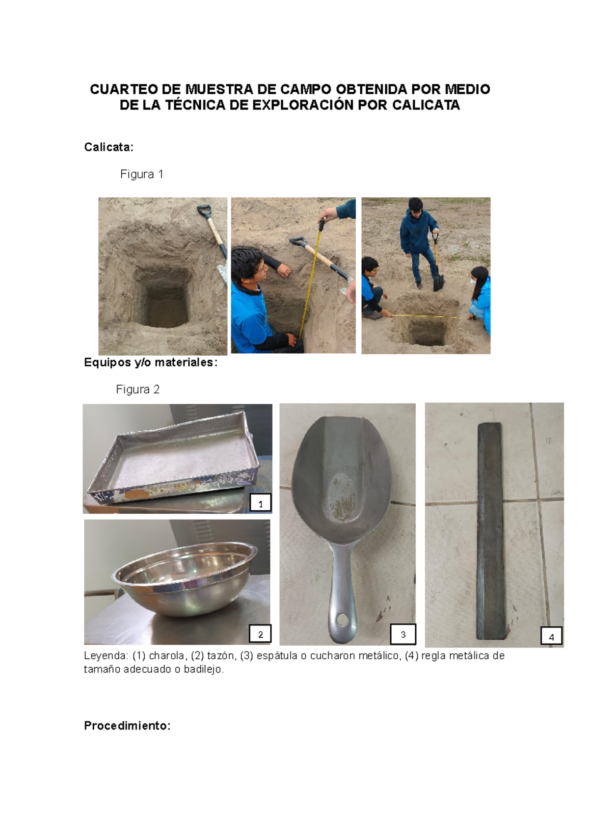 Cuarteo DE Muestra DE Campo Obtenida POR Medio DE LA Técnica DE ...