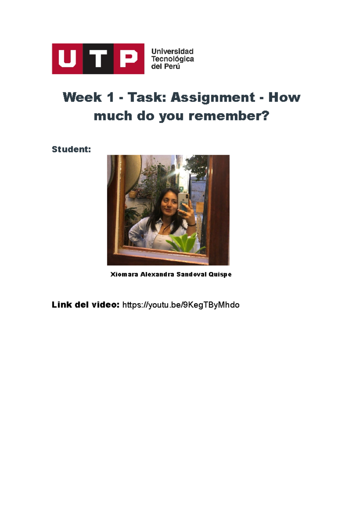 Ingles II - semana 1 - espero que te ayude - Week 1 - Task: Assignment - How much do you ...