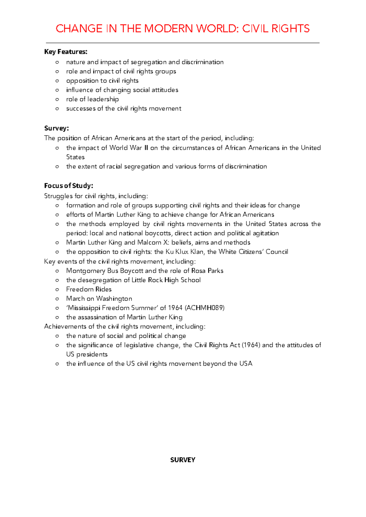 Usa civil rights 1945 1968 study notes 622741 dc1555d - Key Features ...