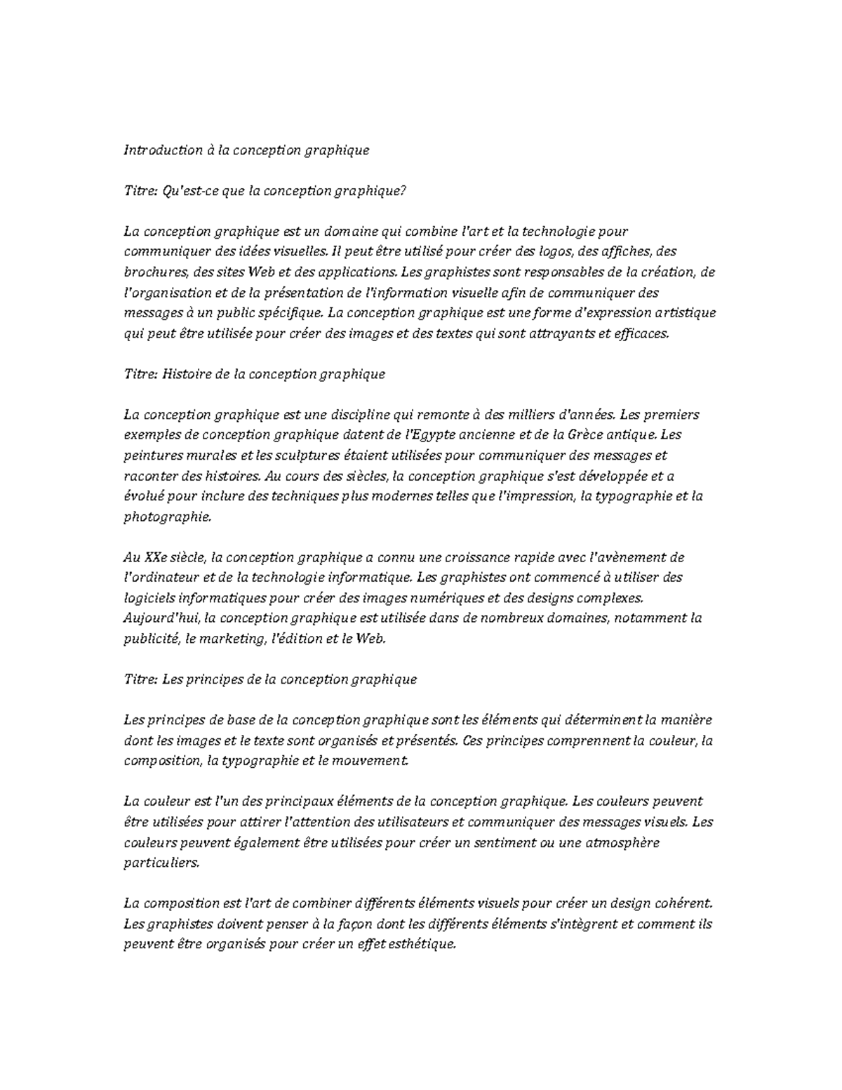 Graphic Design note study - Introduction à la conception graphique ...